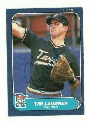 Tim Laudner 1986 Fleer auto autographed signed card Twins | eBay