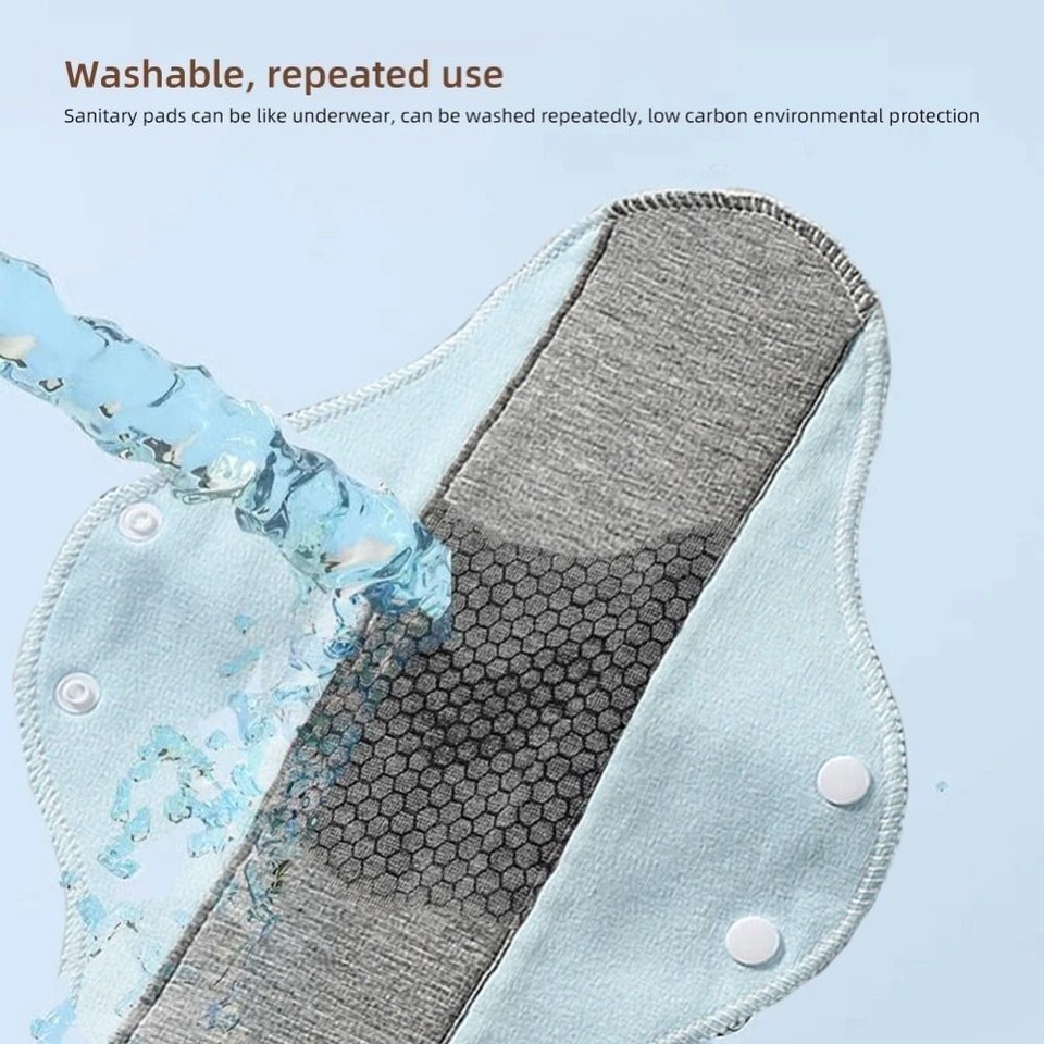 Reusable Menstrual Cloth Sanitary Non-slip Soft Monthly Absorbent ...