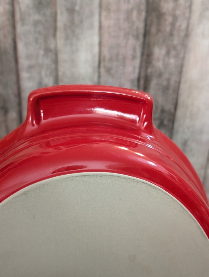 Red Le Creuset 16"X10" Casserole Baking Dish With One Ramekin | eBay