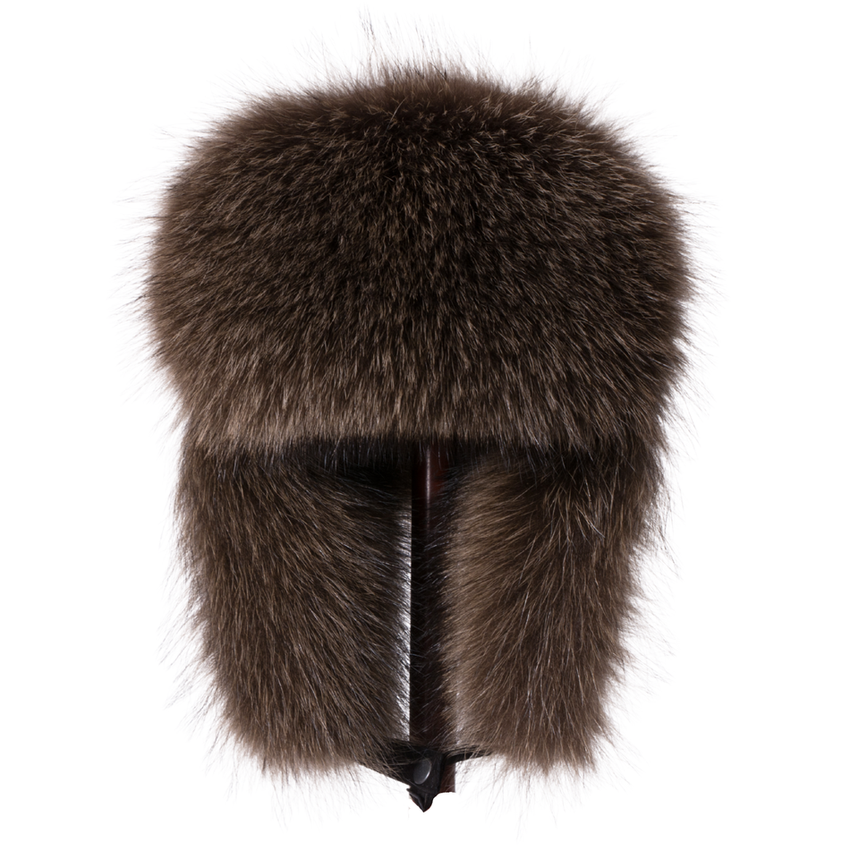 Mens Raccoon Fur Hat Winter Real Fur Hats Style Ushanka Handmade Many ...