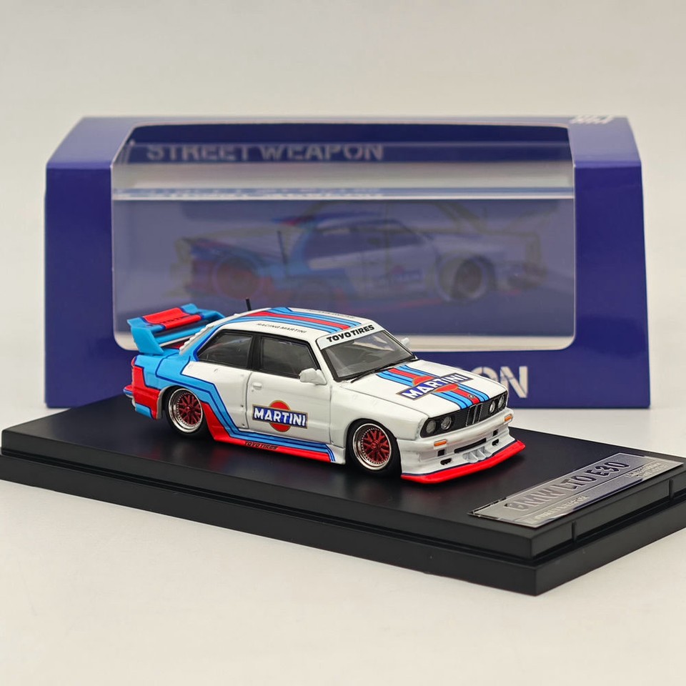 Street Weapon 1/64 BMW M3 E30 Live Offend LTO Martini Alloy Model Car ...