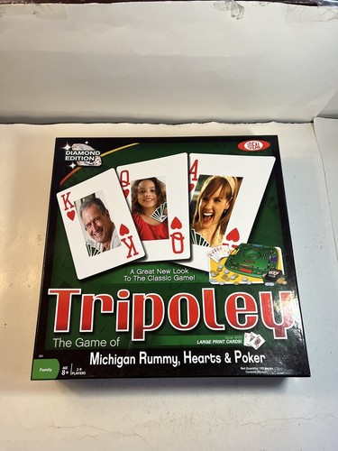 Tripoley Card Game Diamond Edition With Board And Large Print Cards ...