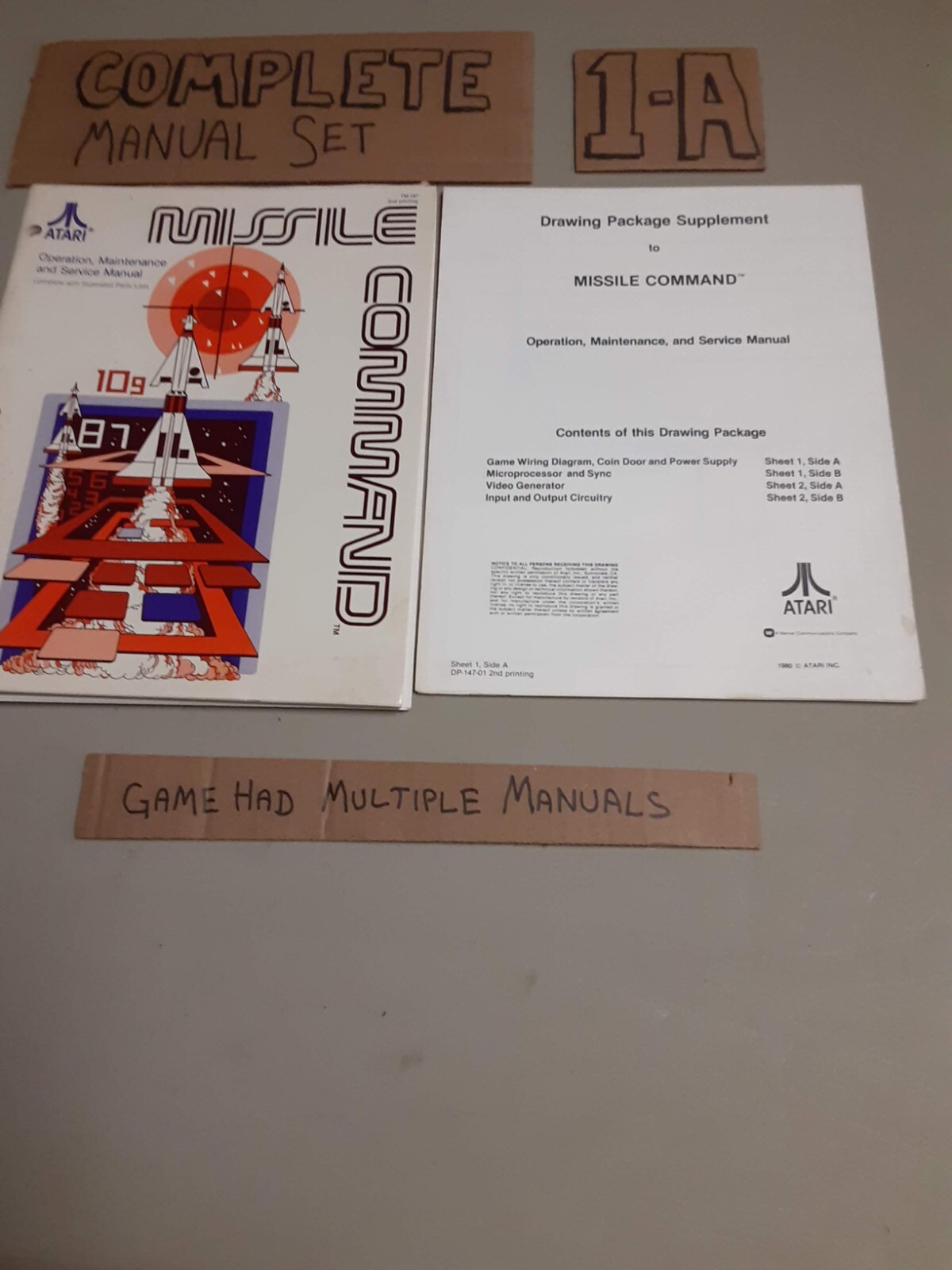 Original Arcade Manual: MISSILE COMMAND - 1980 - ATARI - FREE SHIPPING ...