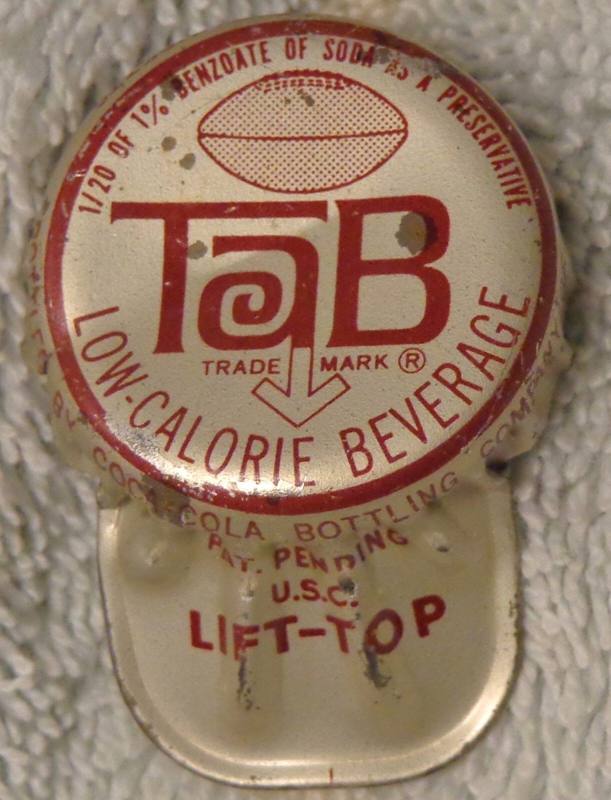 1965 Coke - Tab AFL All Star Bottle Cap - Gerry Philbin - Jets - Lift ...