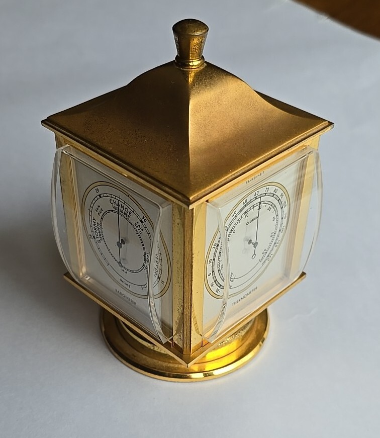 Vintage Angelus Swiss Weather Station 8 Day Desk Clock | eBay