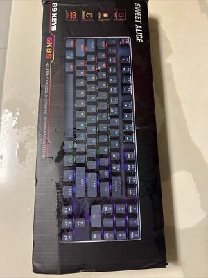 Sweet Alice GK89 Wired RGB LED Backlit Mechanical Gaming keyboard 89 ...