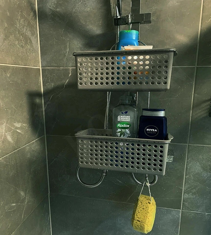 Hanging Over Door Screen Shower Caddy Bathroom Storage Rack Tidy Modern ...