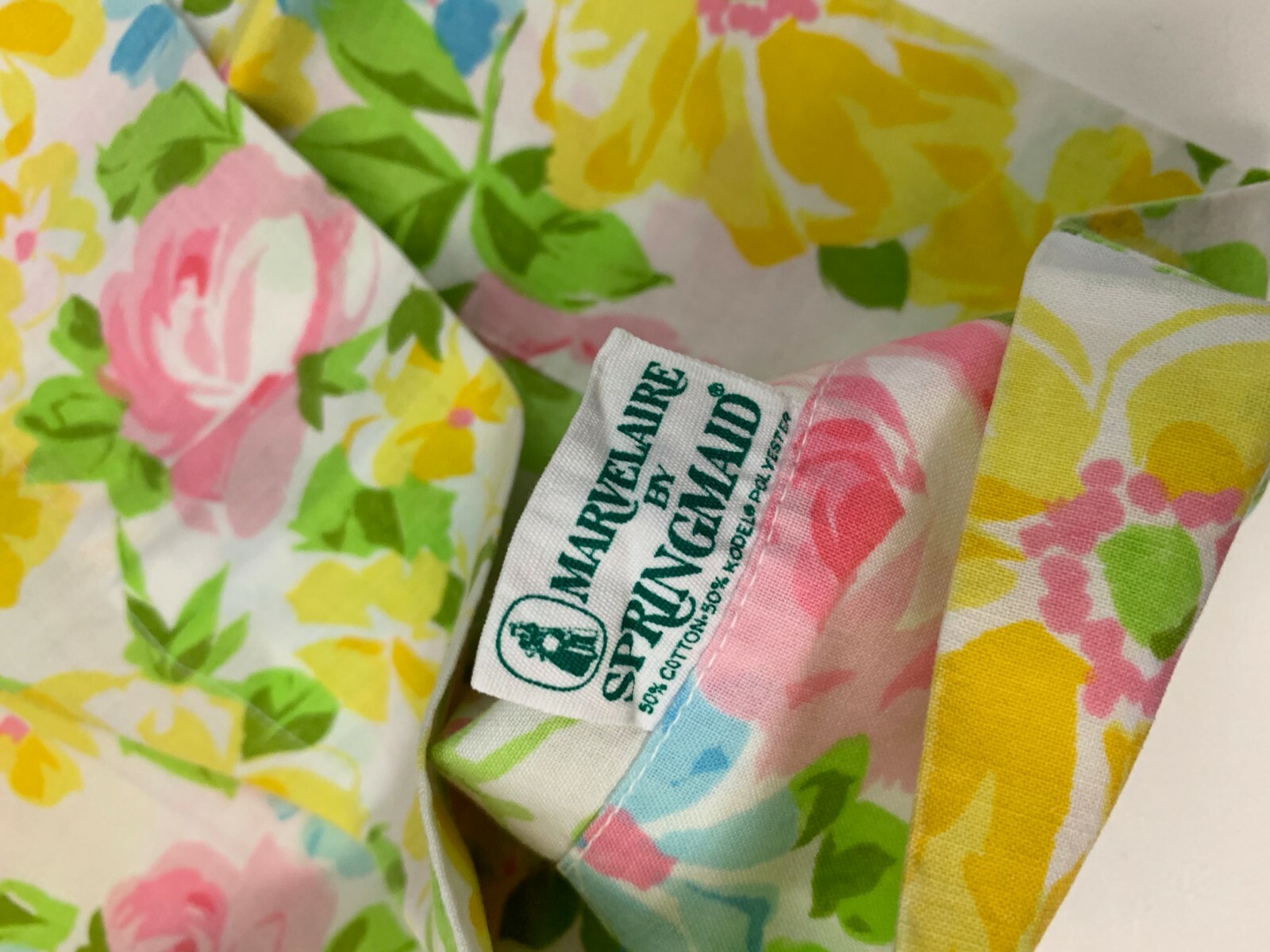 Vintage Marvelaire by Springmaid Standard Muslin Pillow Case Floral ...