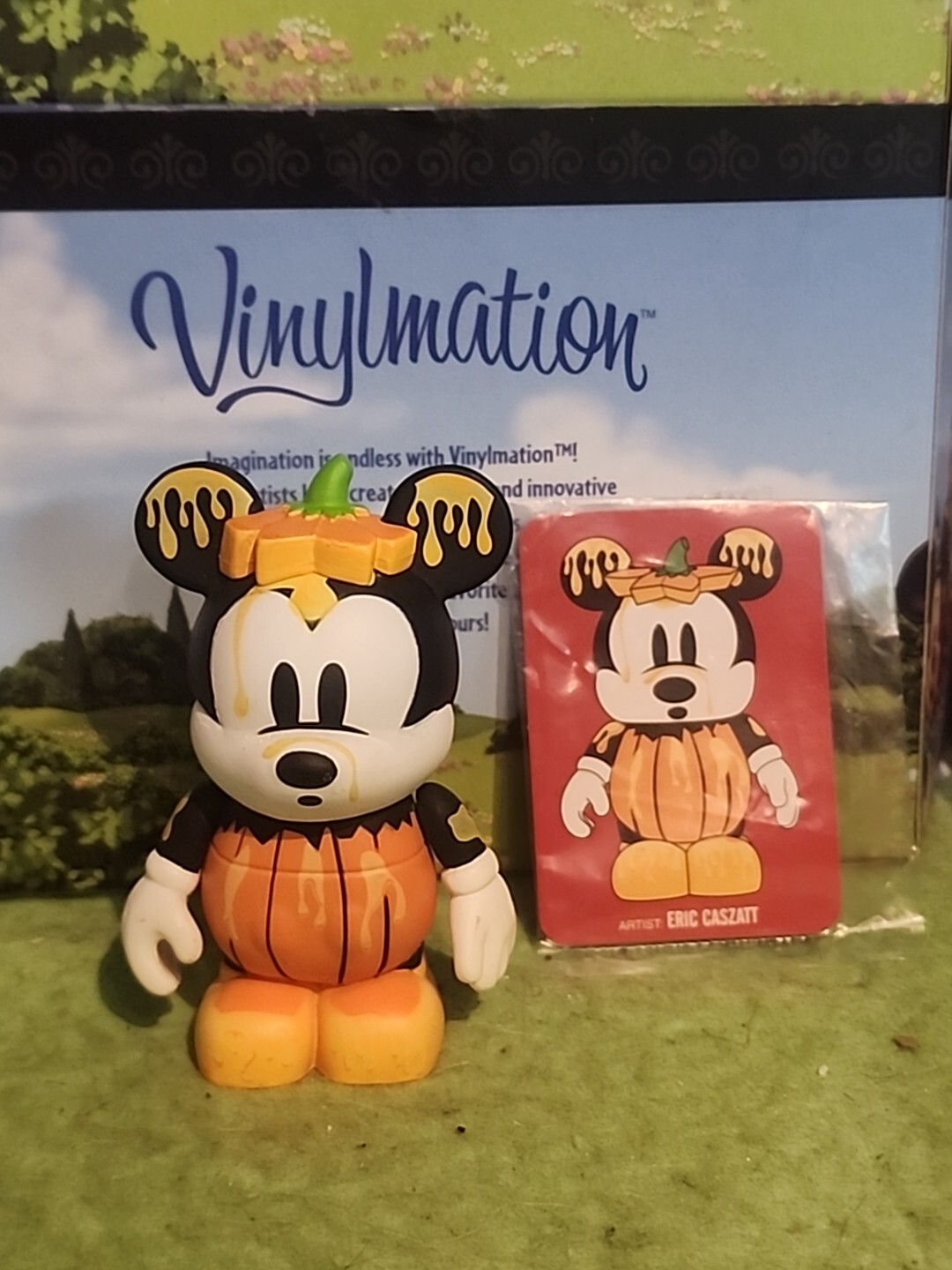 DISNEY Vinylmation 3" Park Set 1 Have A Laugh Mickey Mouse Pumpkin With ...