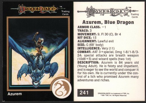 1991 TSR AD&D Gold Border Card #241 ~ Jeff Easley Death's Ride Module ...