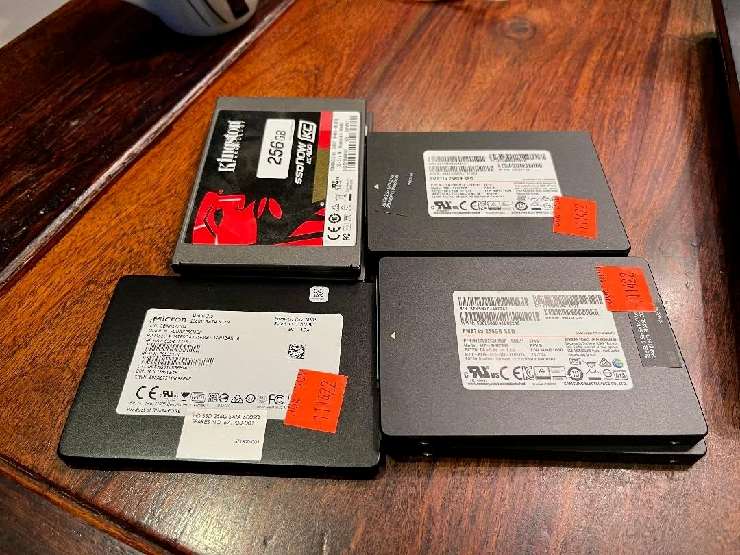 LOT of 10 Assorted Micron, SanDisk etc, 2.5" 256 GB SATA SSD HDD | eBay
