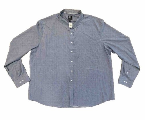 JOS. A. Bank Button Down Shirt Size 4XLT Blue Houndstooth Traveler ...