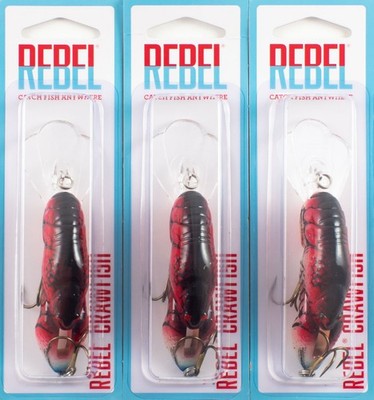 (LOT OF 3) REBEL BIG CRAW CRANKBAIT 7/16OZ D7465 NEST ROBBER I3459 | eBay