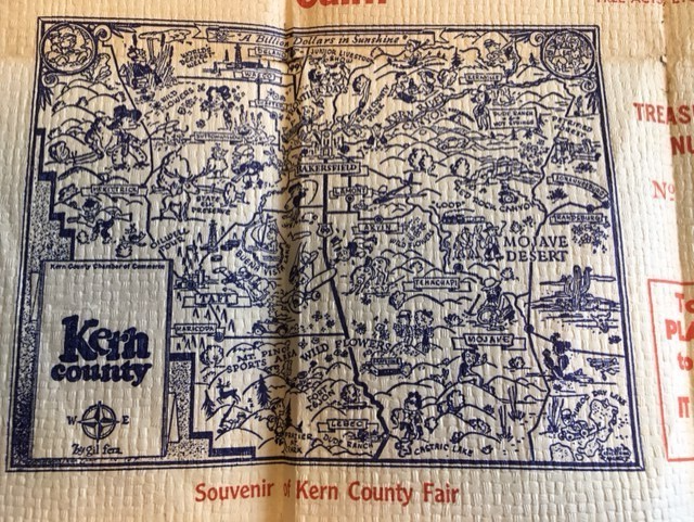 Placemat- Kern County Fair- California 1951 Bakersfield | eBay