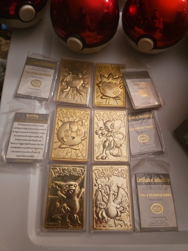 Full Set! - 1999 Pokemon 23k Gold Plated Trading Card Burger King ...
