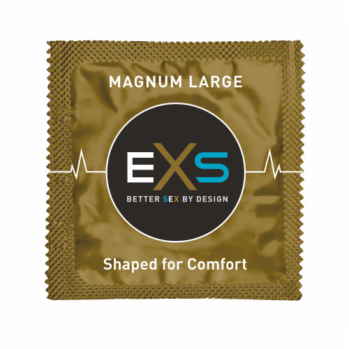 EXS Magnum (Extra Large Size) Condoms Latex Silicone Lubricated Great ...