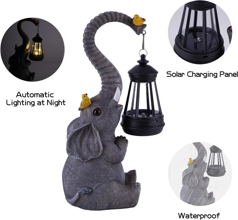 Outdoor Lights Statue Solar LED Lights Decor Yard Lawn Patio Lamp ...