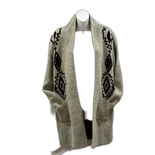 Woman Sweater Boho Aztec Thick Cardigan Size XS | eBay