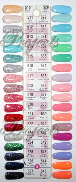 DND Daisy Color Chart Gel Polish Color Sample Chart Palette Display ...