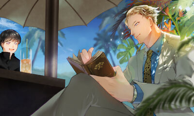 Anime jujutsu kaisen kento nanami man blonde blue Playmat Gaming Mat | eBay