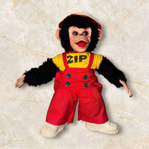 Vintage Zip The Monkey Rubber Face 15" Plush Doll Rushton Co. Zippy ...