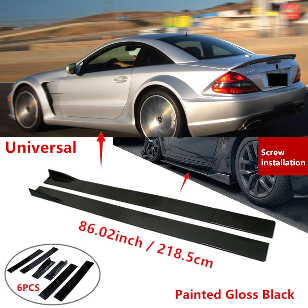 86"Universal Fit For Mercedes SL R230 02-11 Side Skirt Lip Splitter ...