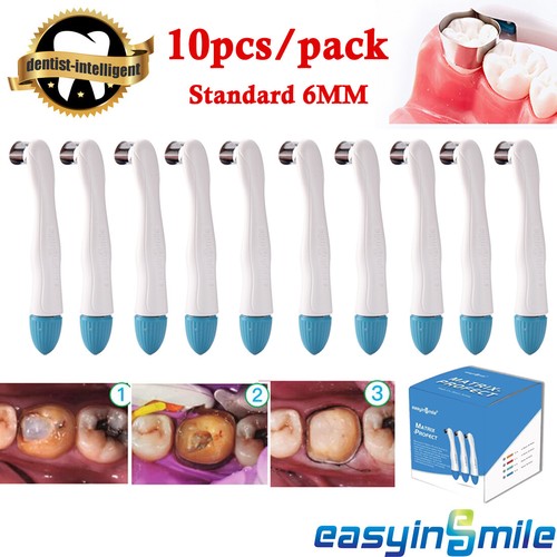 10Pcs Dental Standard Contoured Pro Matrix Bands 6MM Teeth Filling ...