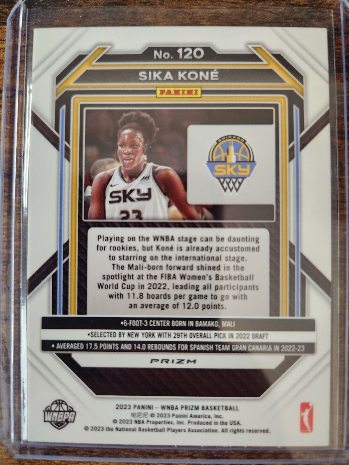 2023 Panini WNBA Prizm Sika Kone Rookie RC Green Holo Prizm #120 ...
