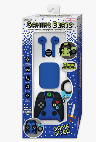 Gaming Beats - Video Game Bluetooth Earbuds With Charging Case & Key ...