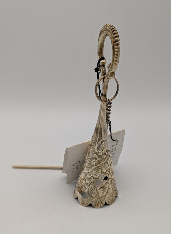 Vintage Silver Plated Tussie Mussie Flower Bouquet Holder With Pin ...