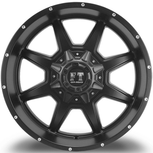 4 Wheels 20" FT2 20x12 5x127/5x135 Black -44ET 78.3CB ...