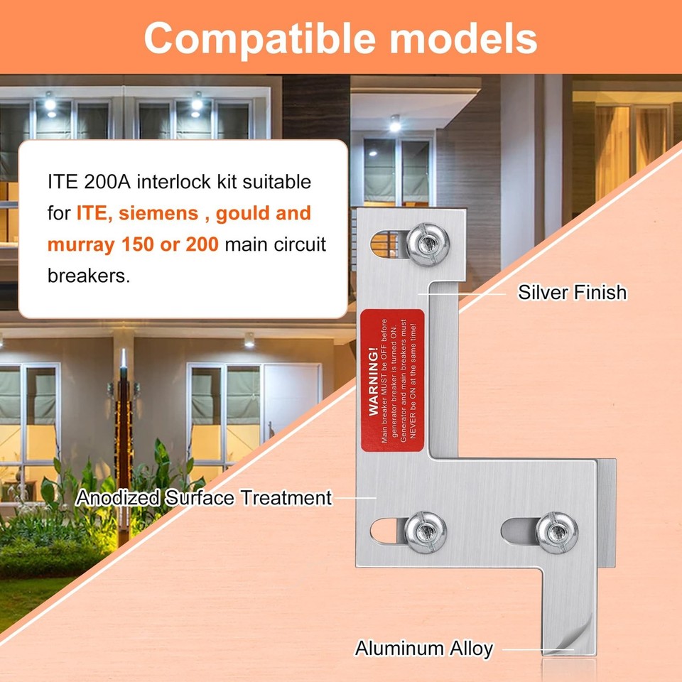 Generator Interlock Kit Compatible with ITE,Siemens,Gould and murray150 ...
