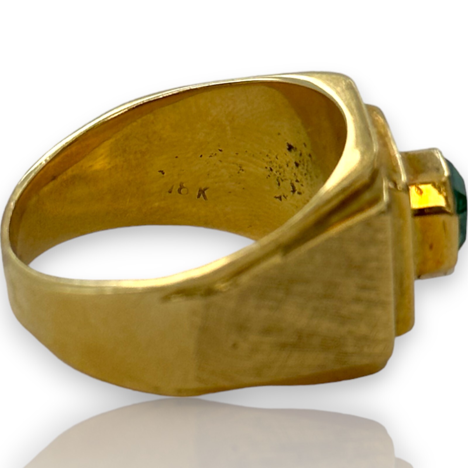 Vintage Retro 1950s-60s Solid 18kt Gold Columbian Eme… - Gem