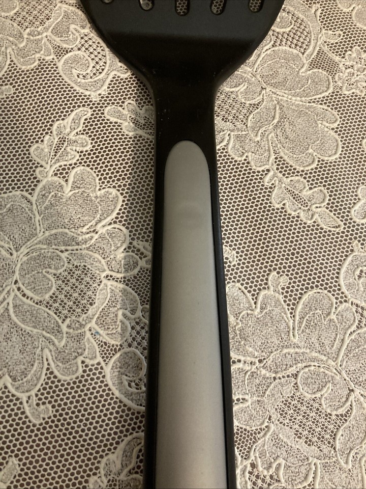 Calphalon Slotted Spatula Flipper Turner Black Nylon Gray Silicone | eBay