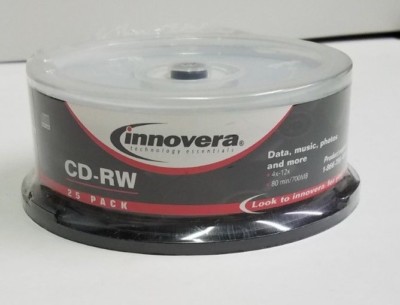 New Innovera CD-RW 25 PK. 4X - 12X 80 min/700MB | eBay