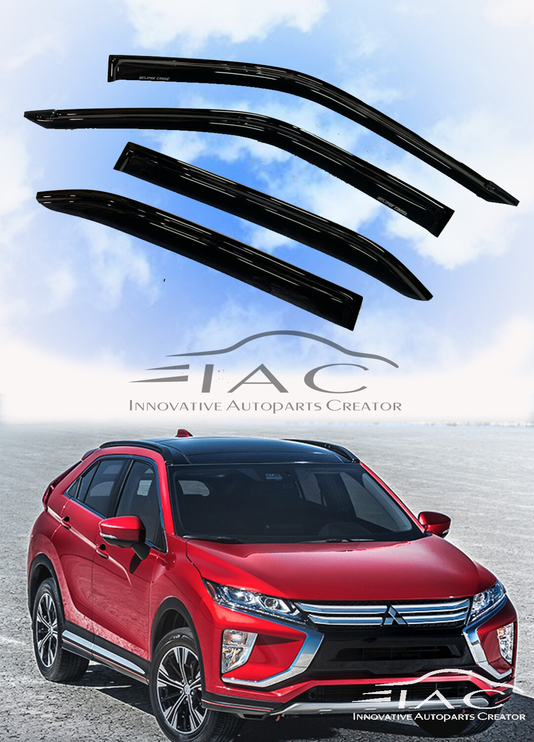 For Mitsubishi Eclipse Cross 2018- L Window Visor Vent Shade Guard Door ...