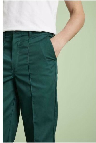 Mens Benchmark Bottle Green Smart Work Trousers Polyester Cotton 32 ...