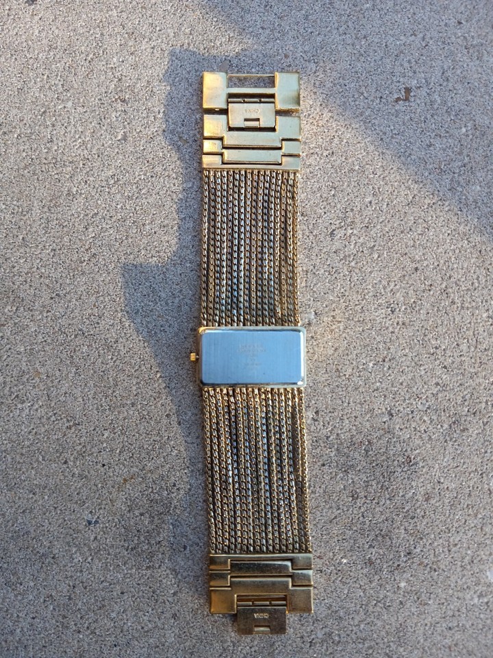 Anne Klein Beaded Gold Chainmail Ladies Bracelet Wrist Watch | eBay