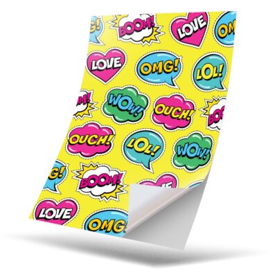 1 x Vinyl Sticker A4 - Comic Book Quotes Wow OMG #14748 | eBay UK