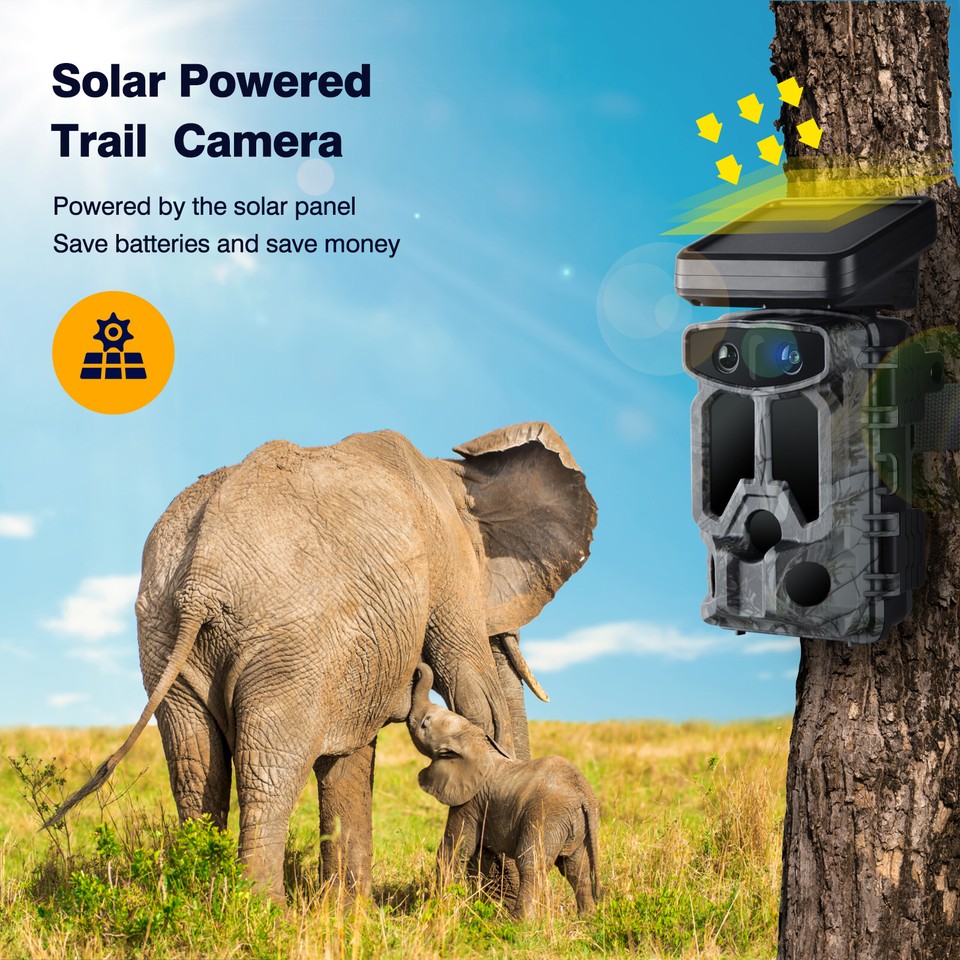 Cellular Trail Camera Solar Campark TC22 Solar Trail Camera – 4K 60MP ...