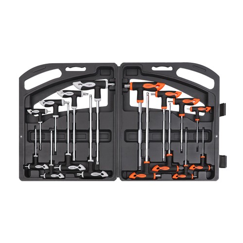 16PC T Handle Torx & Ball Point Hex Key Drive Set Allen Key Security ...