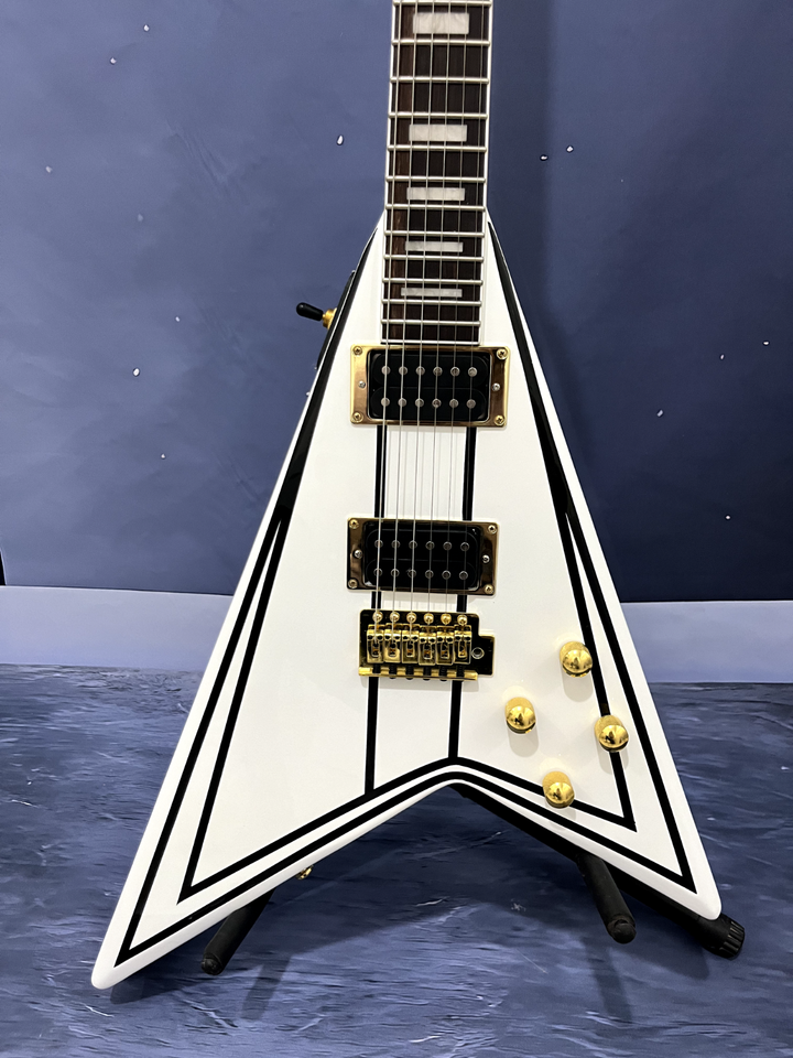 New Factory Customization Electric Guitar Randy Rhoads V Flying White ...