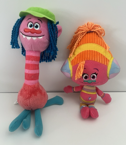 Dreamworks Trolls Hasbro 12" Cooper Troll & 10" DJ Suki Plush Doll Lot ...