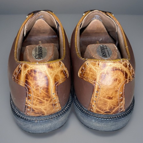 FootJoy Icon SZ 11 W Brown Leather Alligator Golf Shoes Spikes EUC ...