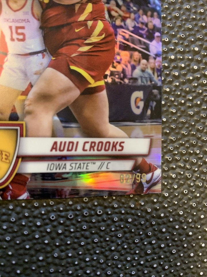 2024-25 Bowman Chrome U Audi Crooks Green Refractor 62/99 Iowa State | eBay