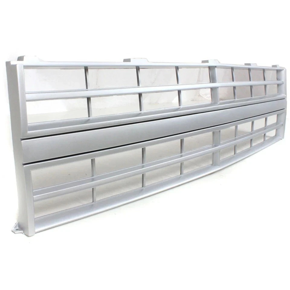 NEW FRONT GRILLE ASSEMBLY SILVER PLASTIC FOR 1985-1988 CHEVY C/K SERIES ...
