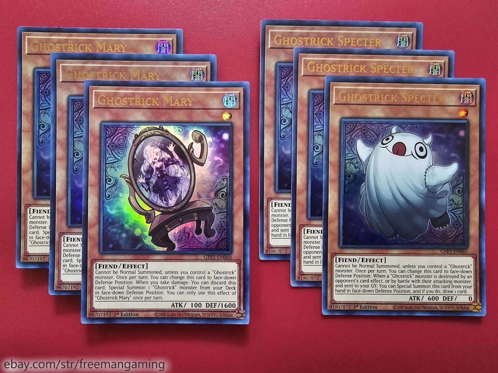 Yugioh Ghostrick Deck 45 Cards Alucard Jiangshi Complete Budget ...