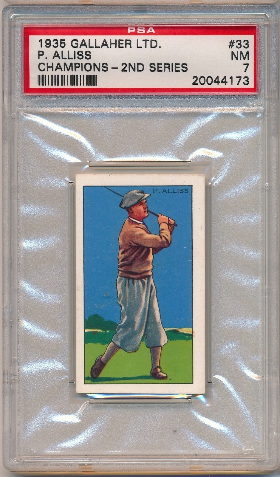 1935 Gallaher LTD #33 PERCY ALLISS CHAMPIONS Golf PSA 7 | eBay