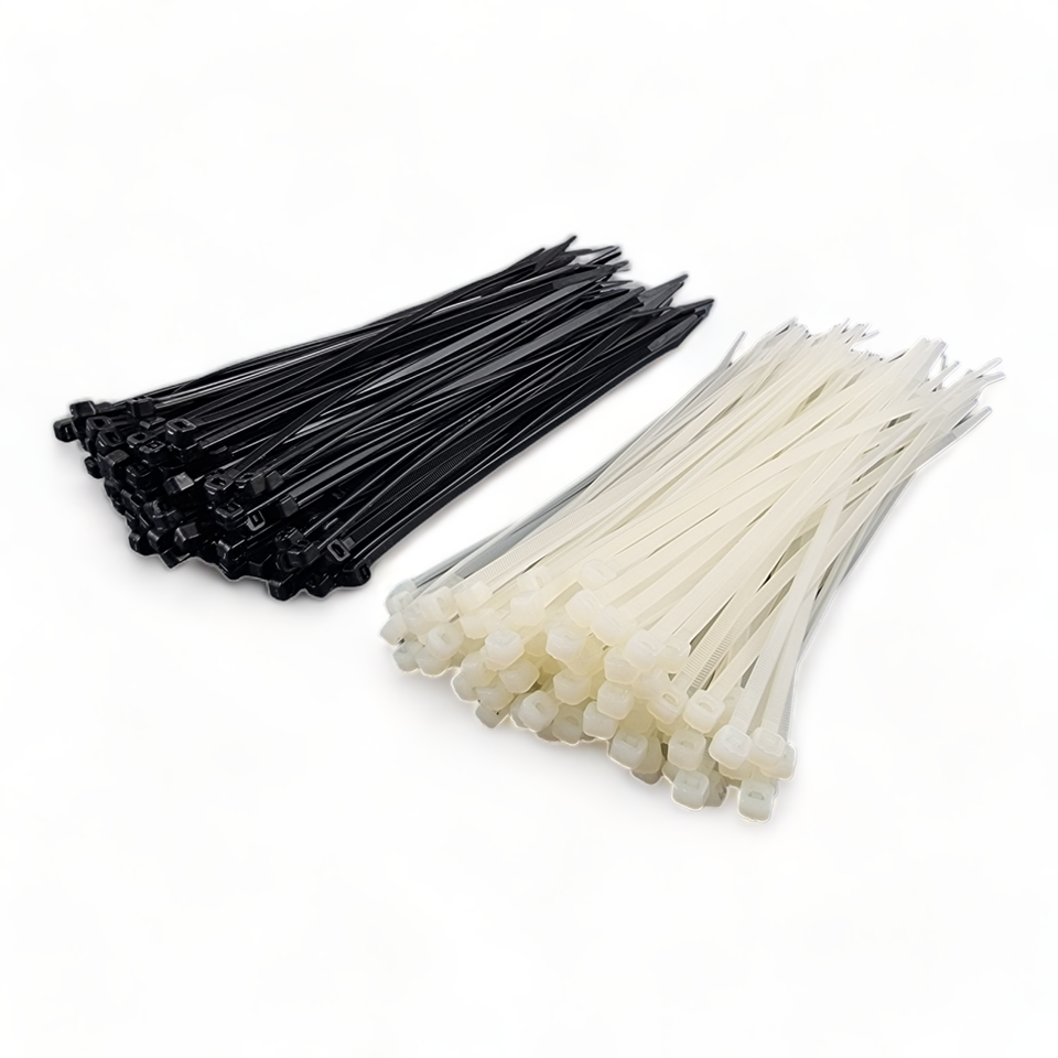Black & White Cable Ties Premium Zip Ties Cable Tidy Long Short Small ...