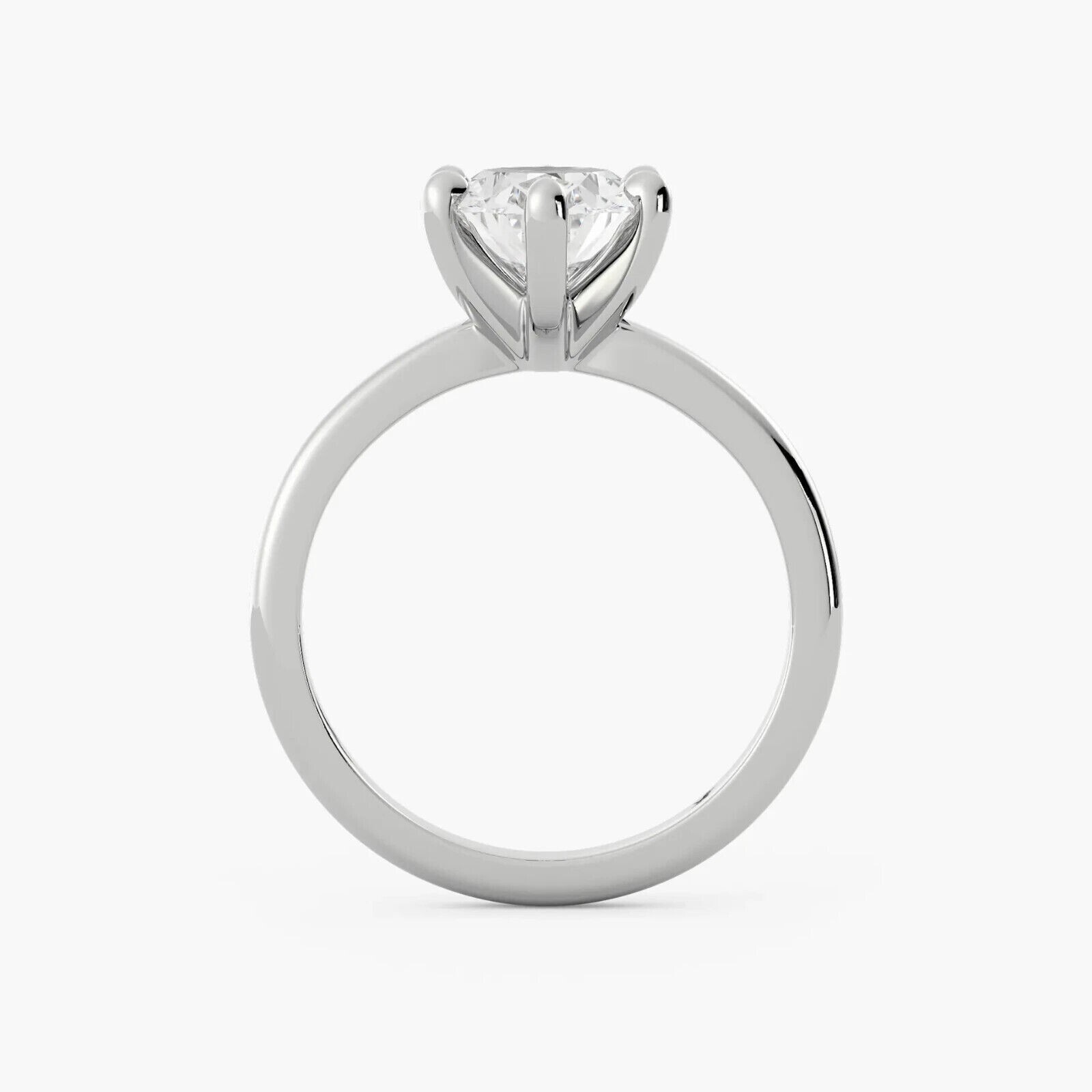 1.5Ct IGI Solitaire Oval Cut Certified Lab Grown Diamond/CVD Ring 14K ...